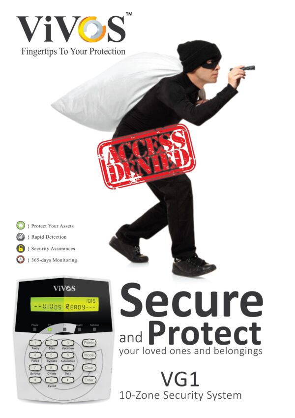 VIVOS VG1-P2 16 Zones Alarm Package - Security System Asia
