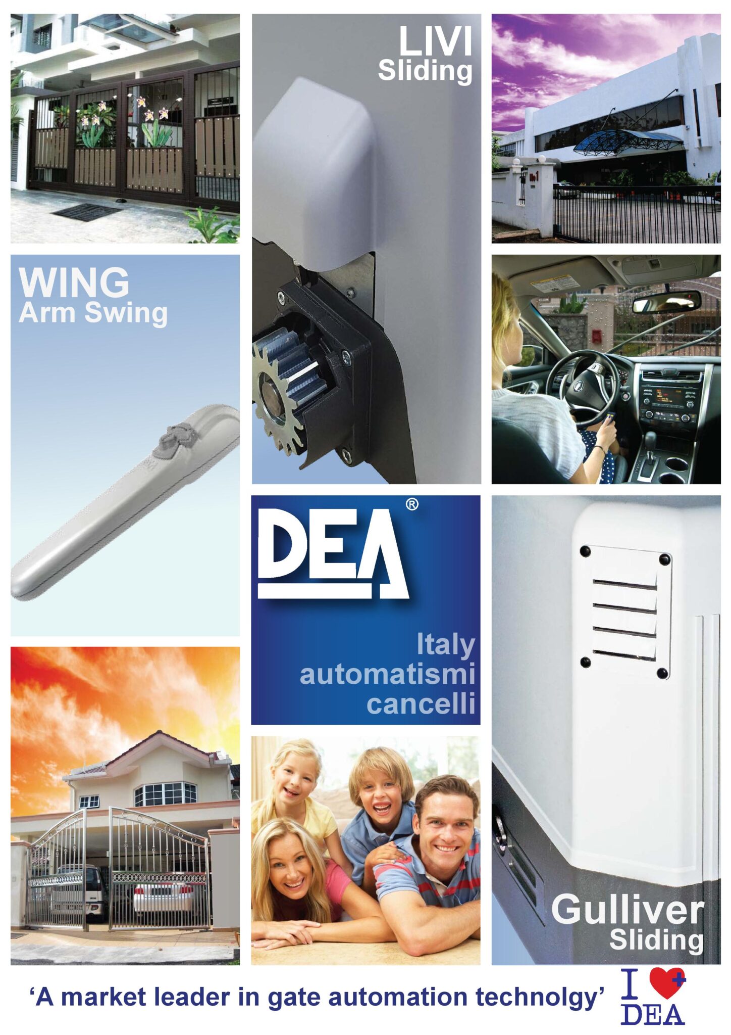 DEA Gulliver 1500 Sliding Autogate AC Motor (Single Phase) Set ...