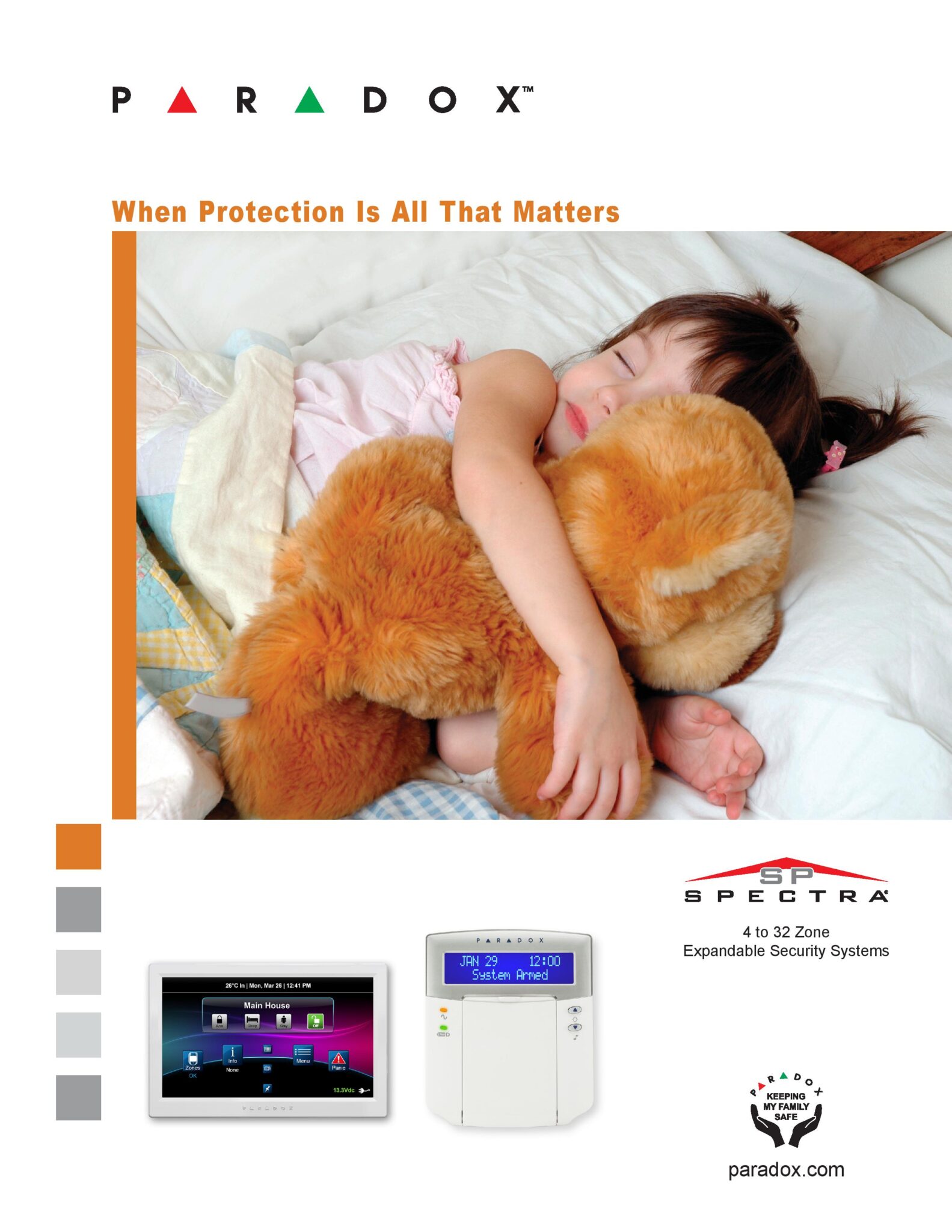 PARADOX Spectra SP6000 8-zone Expandable to 32-zone Alarm Package ...