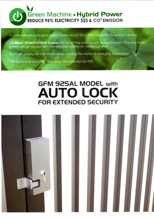 DCMOTO GFM925W Full Set Auto Gate System - Security System Asia