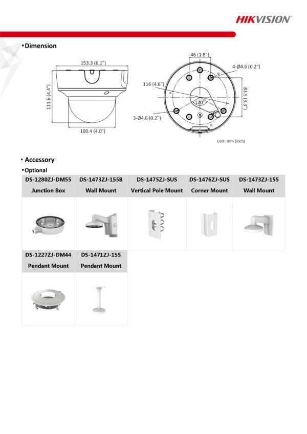 HIKVISION DS-2CD2743G2-IZS 4 MP Vandal Motorized Varifocal Dome Network ...
